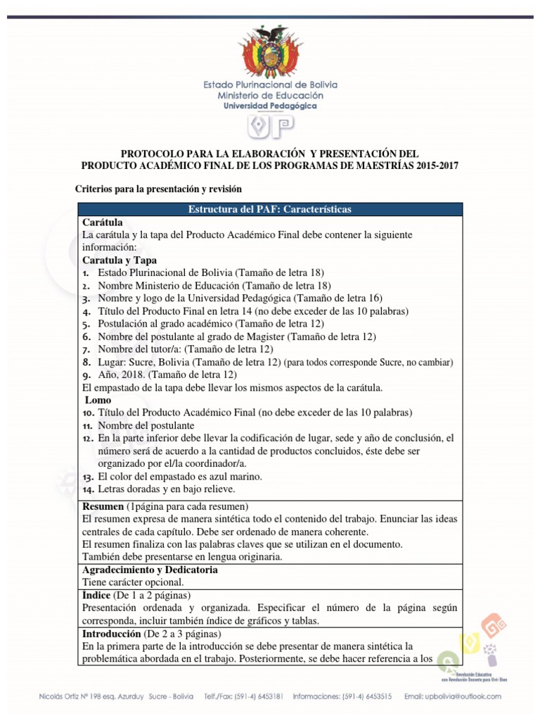 PROTOCOLO Maestrias 2015 2017 | PDF | Bibliografía