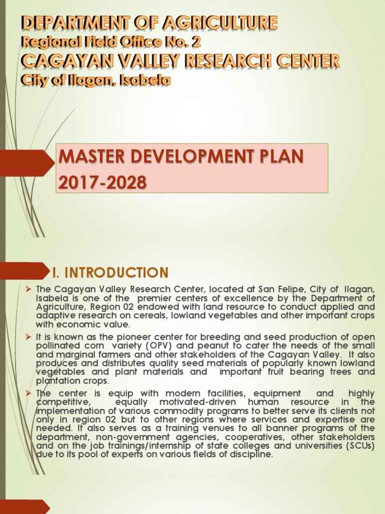 Master Development Plan 2017-2028 | PDF | Legume | Maize