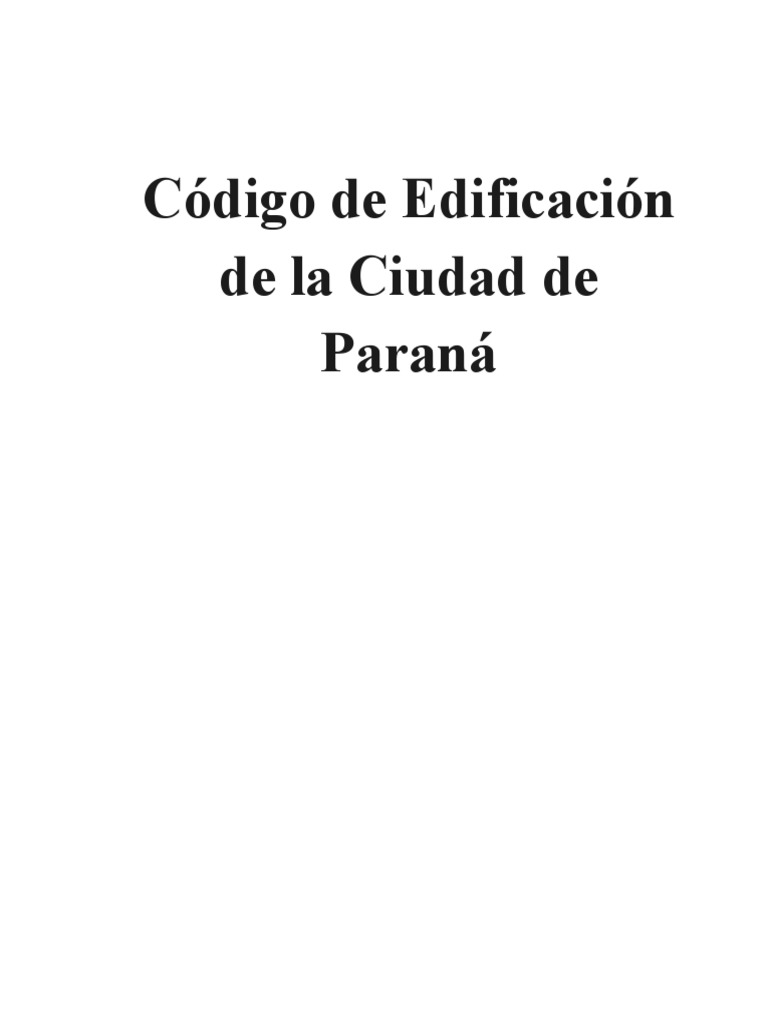 Código de Edificación Paraná | PDF | Calor | Química