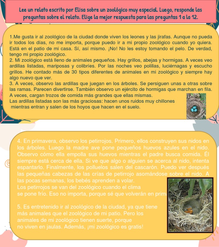 Cuento El Zoologico | PDF