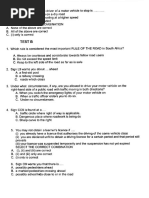Code 10/14 Learners Licence Test Questions | PDF | Traffic ...
