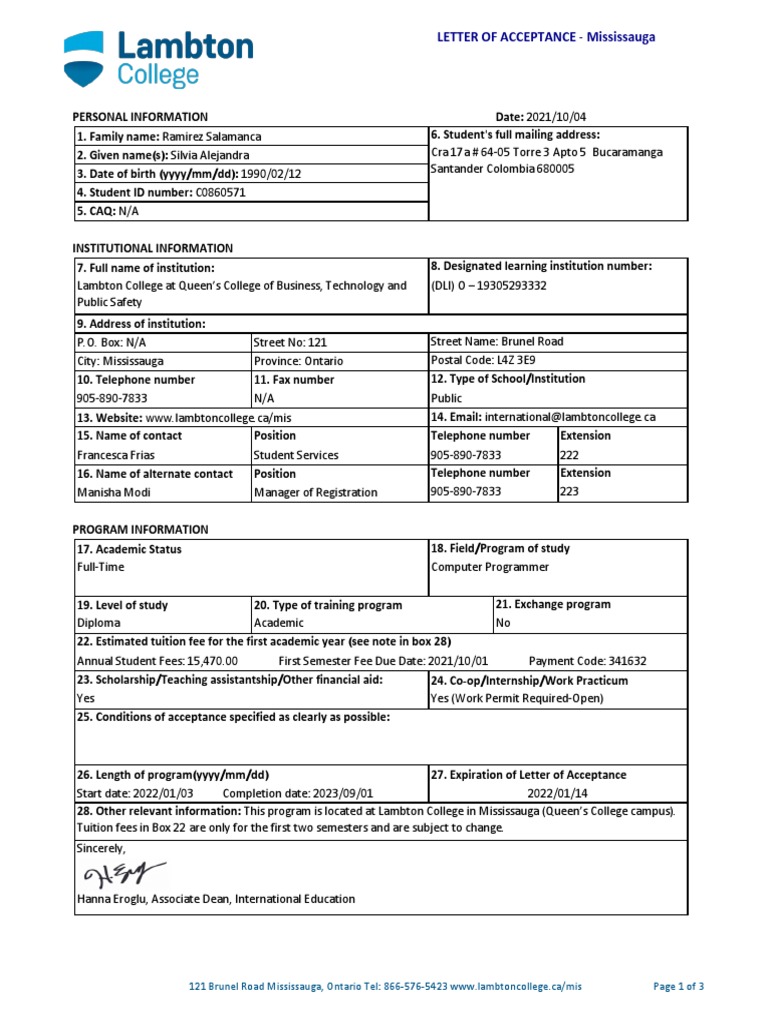 Loa Lambton | PDF | Insurance | Tuition Payments