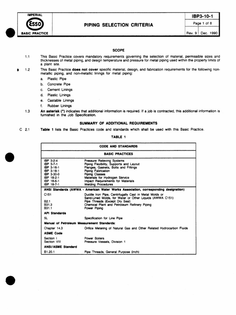 Material Selection - Specifications | PDF