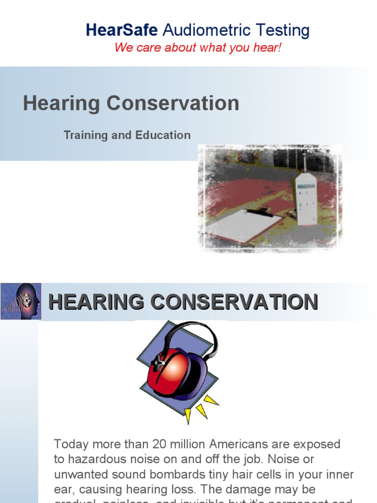 Hearing Conservation Education v3 | PDF | Noise | Qualia