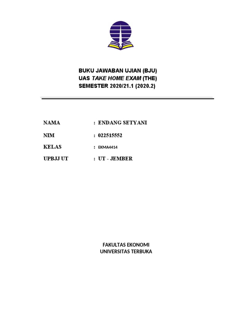 Buku Jawaban Ujian UT Jember 2020 | PDF | Karier & Perkembangan | Ilmu ...