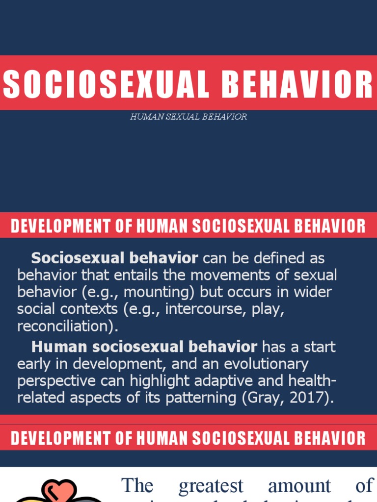 Sociosexual Behavior | PDF | Sexual Intercourse | Human Sexual Activity