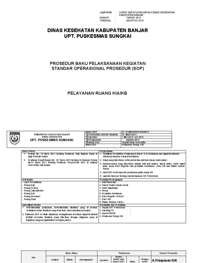 02.SOP - Unit KIA KB | PDF