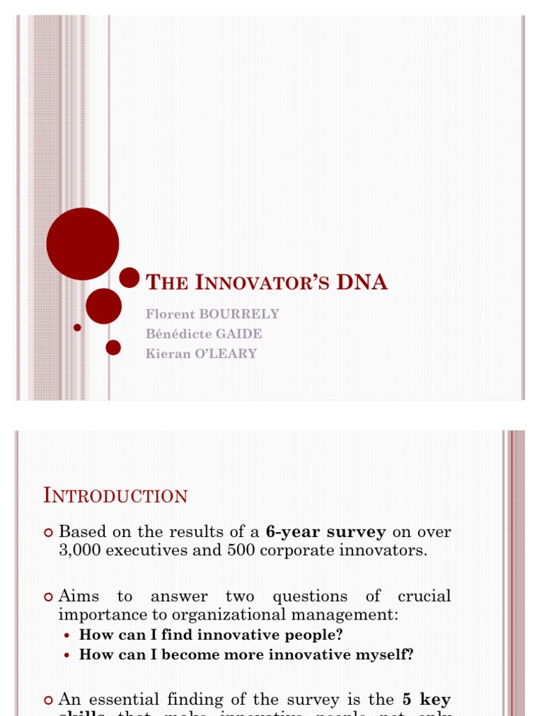 The Innovator's DNA | PDF | Innovation | Epistemology