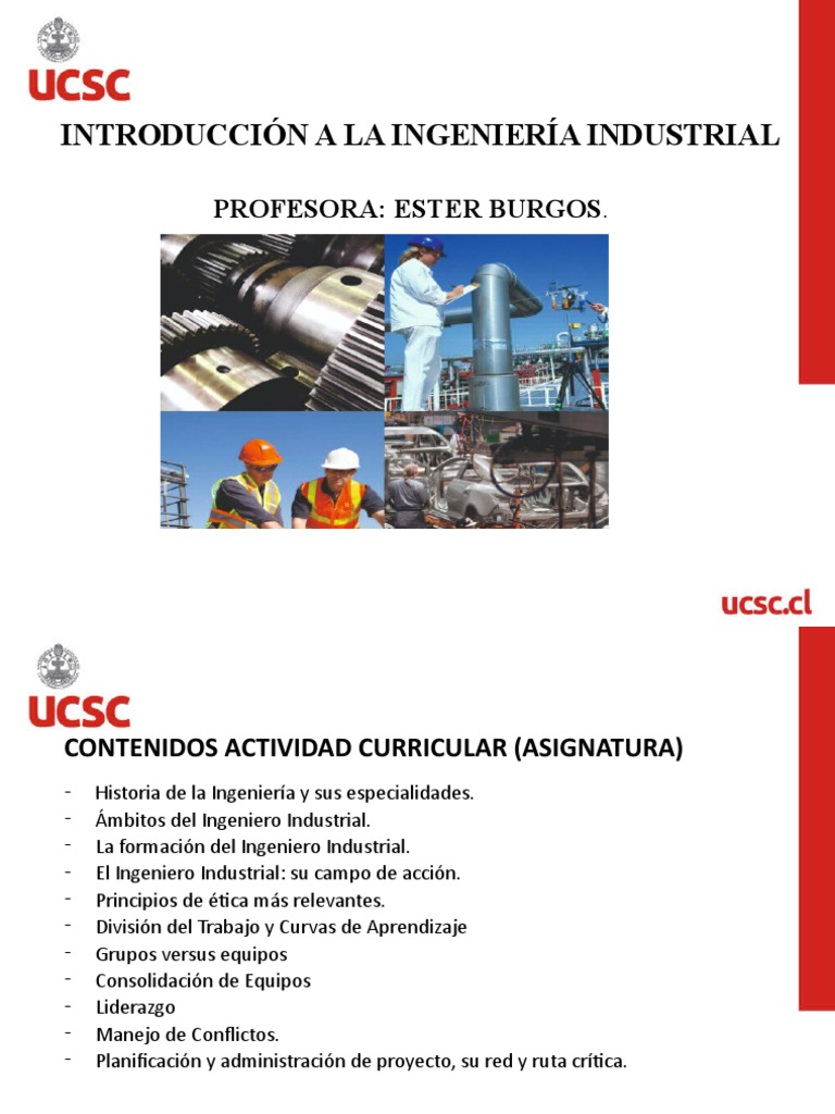 Sesión 1 Introducción A La Ingeniería Industrial Pdf Ingeniería