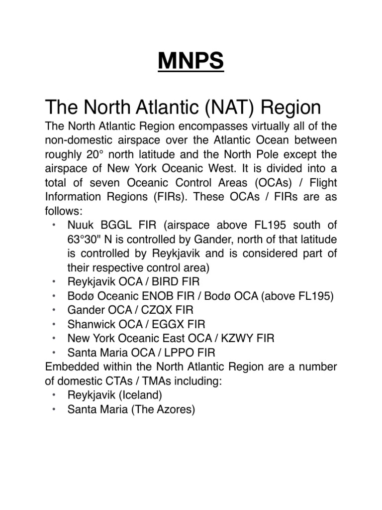 The North Atlantic (NAT) Region | PDF | Aviation | Aircraft