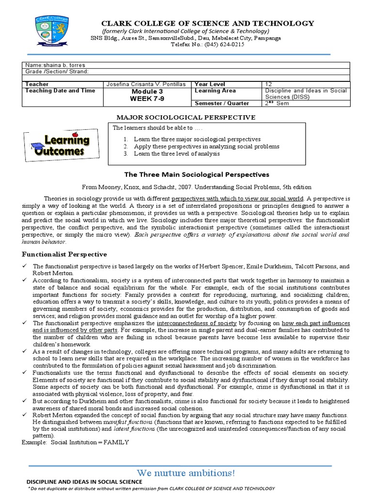 Diss Module 3 2022 | PDF | Sociology | Behavioural Sciences