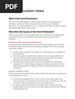 French Revolution Mind Map Notes Class9 | PDF