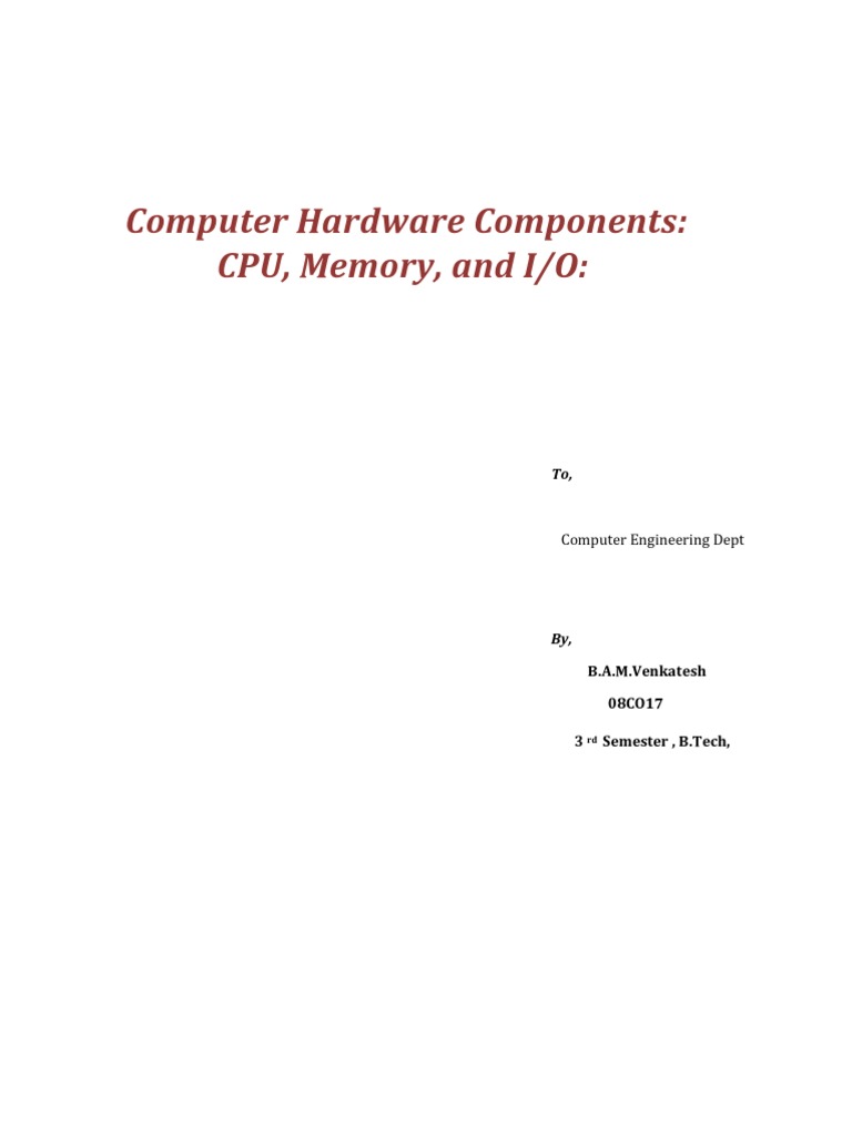Computer Hardware Components | PDF | Disk Storage | Computer Data Storage