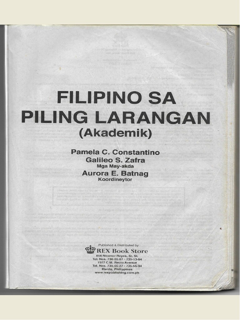 Filipino Sa Piling Larangan PDF | PDF