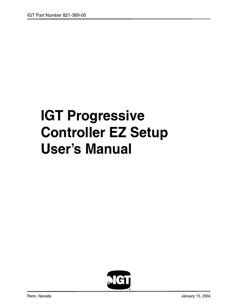 IGT Progressive Controller EZ Setup User's Manual | PDF | Computer File ...