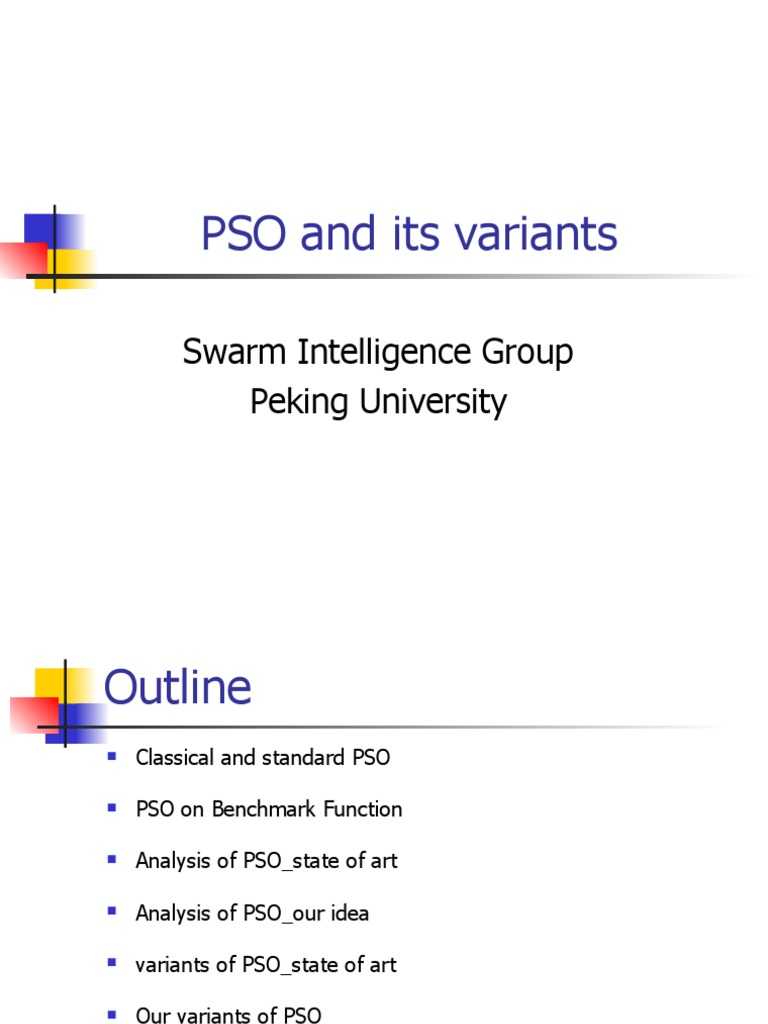 PSO and Its Variants: Swarm Intelligence Group Peking University | PDF ...