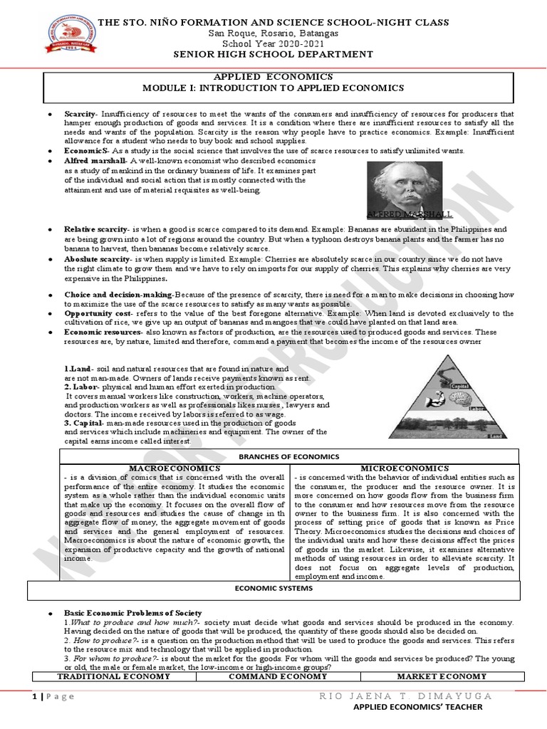 Introduction to Applied Economics Concepts | PDF | Economics | Economies