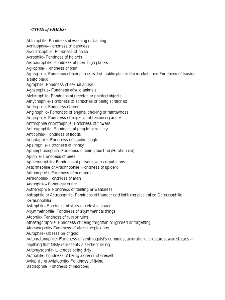 Types of Philes | PDF
