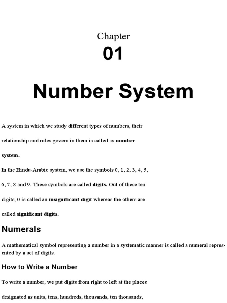 Number System Details MCQ and Answers | PDF | Division (Mathematics ...