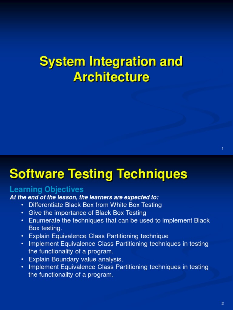 Sia Softwaretesting Techniques Pdf Software Testing Quality Assurance
