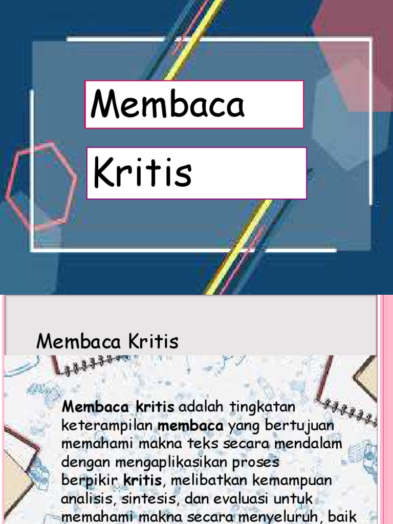 PPT. 8. Membaca Kritis | PDF