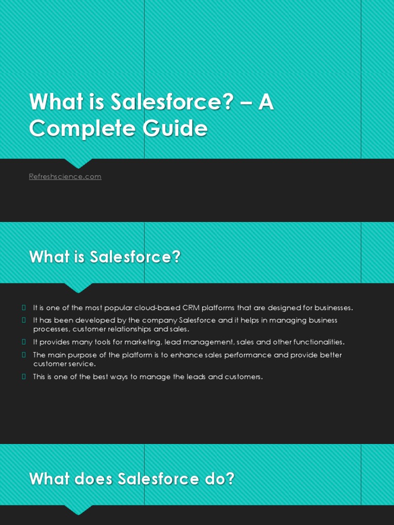 What Is Salesforce | PDF | Customer Relationship Management ...
