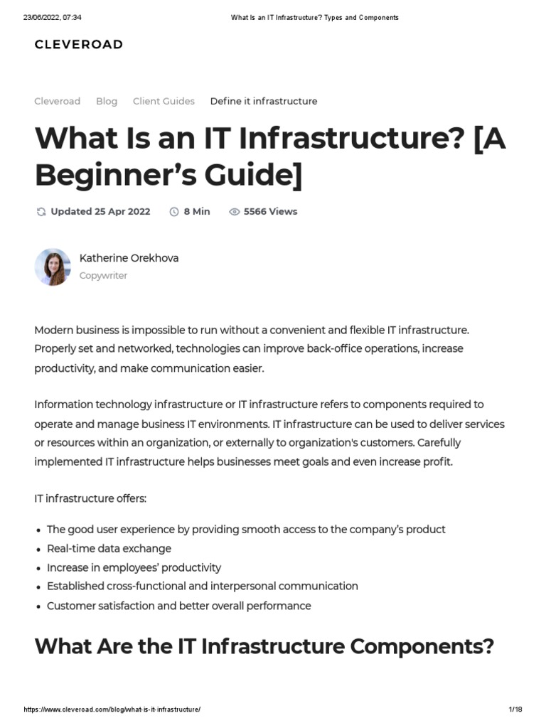 What Is An IT Infrastructure - Types and Components | PDF | Cloud ...