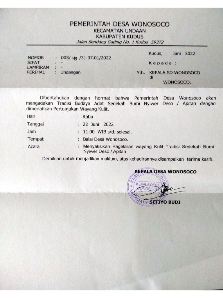 Undangan Apitan | PDF