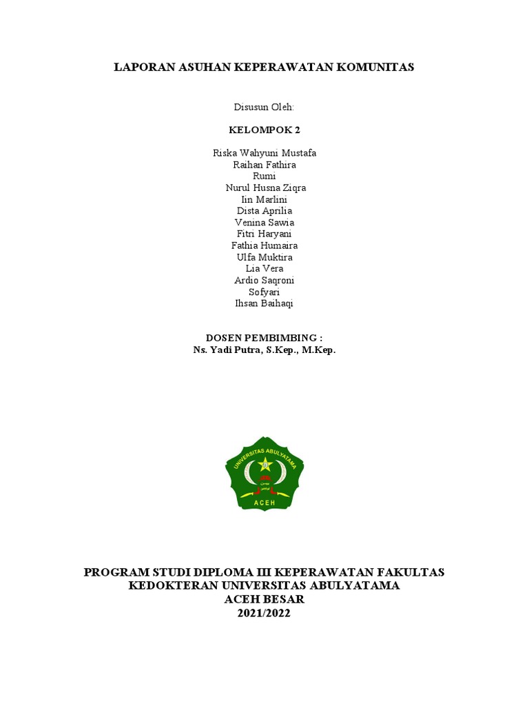 Laporan Askep Komunitas KLP 2 | PDF