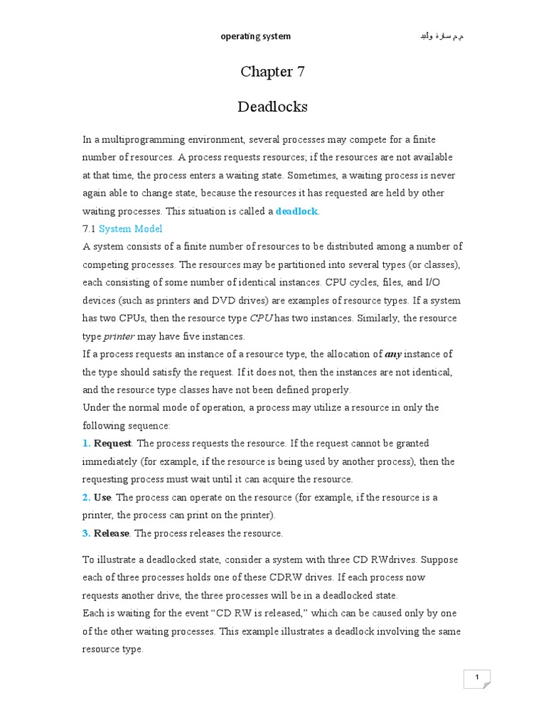 Deadlocks: Deadlock | Download Free PDF | Process (Computing) | Computing