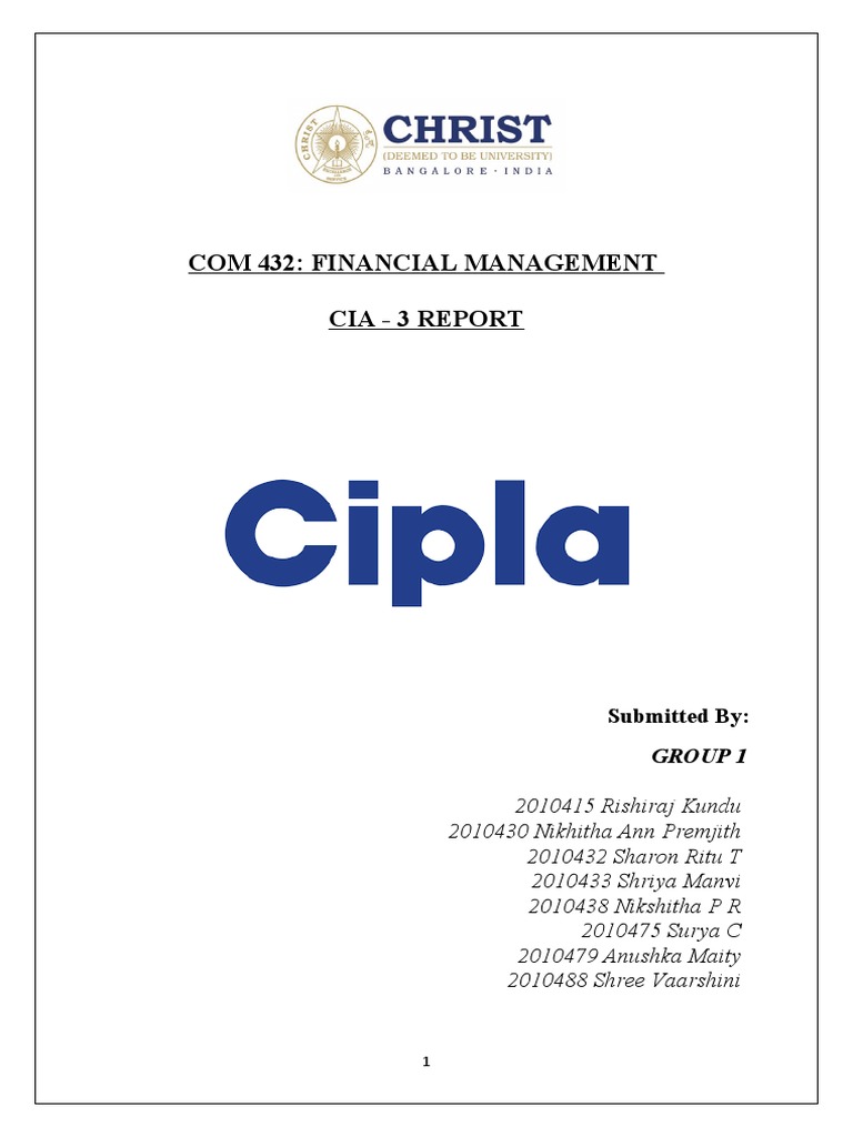 Group 1 FM Cia 3 | Descargar gratis PDF | Net Income | Earnings Per Share