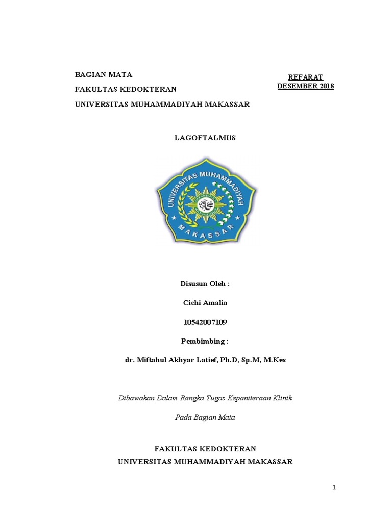 Lagoftalmus: Penyebab, Gejala, dan Pengobatan | PDF