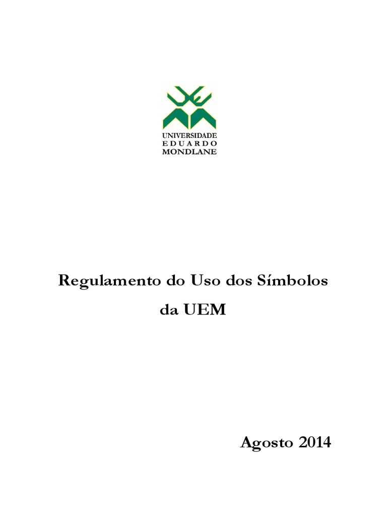 Regulamento Do Uso Dos Símbolos Da UEM | PDF | Bandeira | Universidade