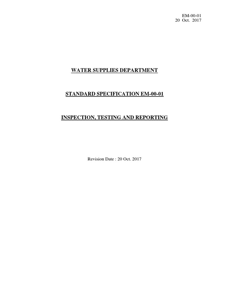 WSD Independent Inspection Body EM-00-01 - 2017 | PDF | Calibration ...