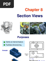 Section Views in Engineering Drawing | PDF | Drawing | Geometry