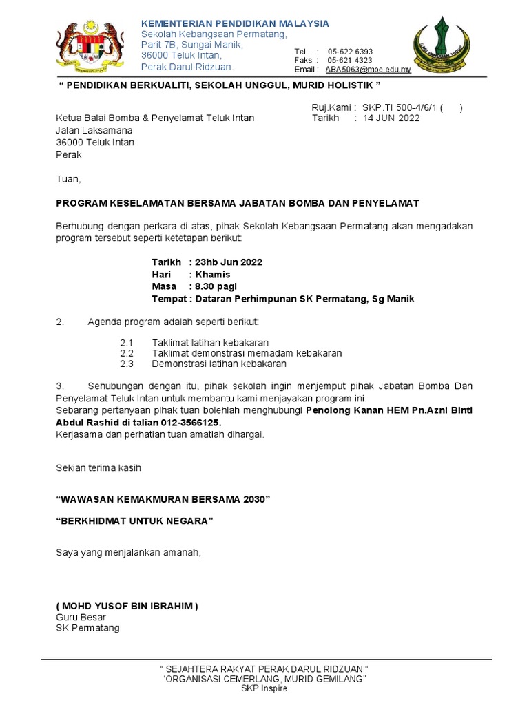 Surat Jemputan Bomba | PDF