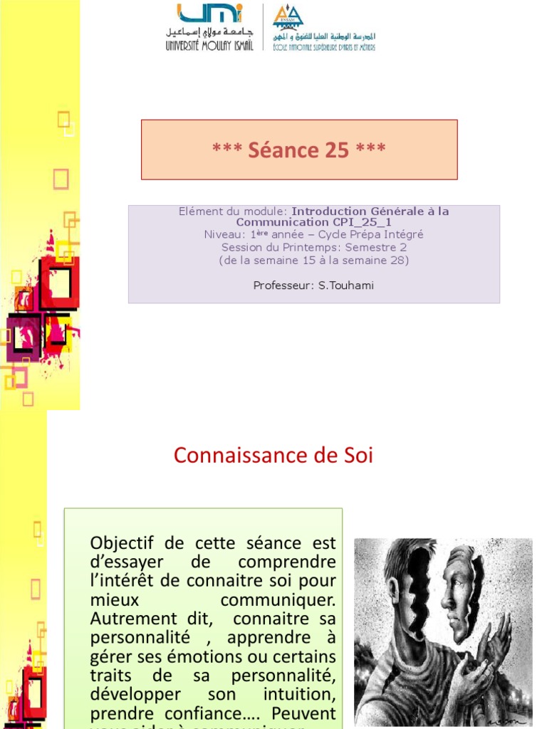 Importance de la connaissance de soi | PDF | Psychologie | la communication
