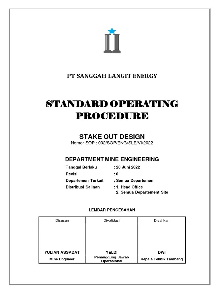 SOP Stake Out Design SLE | PDF