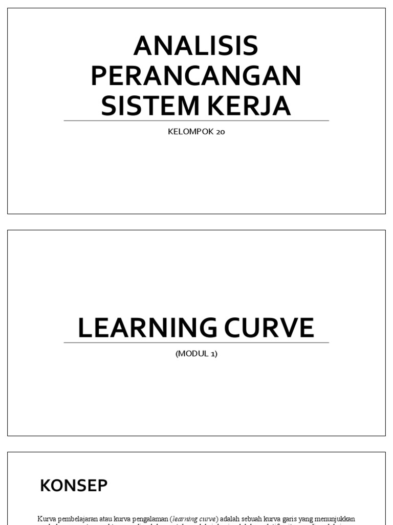 Analisis Perancangan Sistem Kerja | PDF