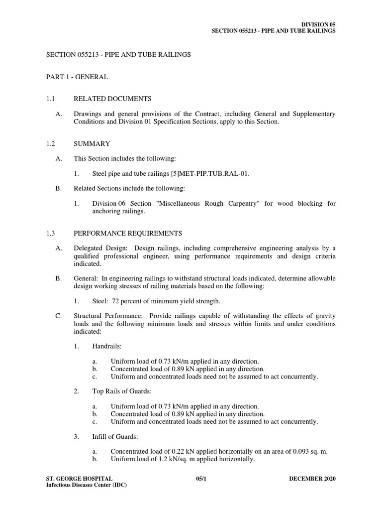 055213_pipe and Tube Railings | PDF | Pipe (Fluid Conveyance ...