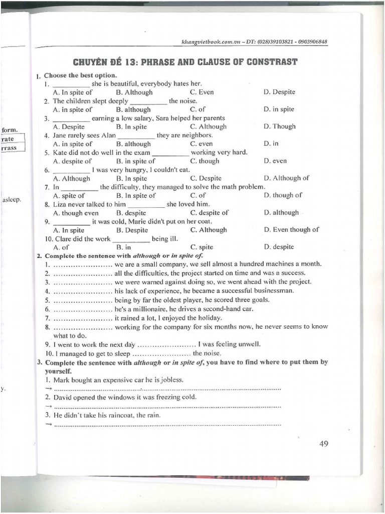 Concessive Clauses | PDF