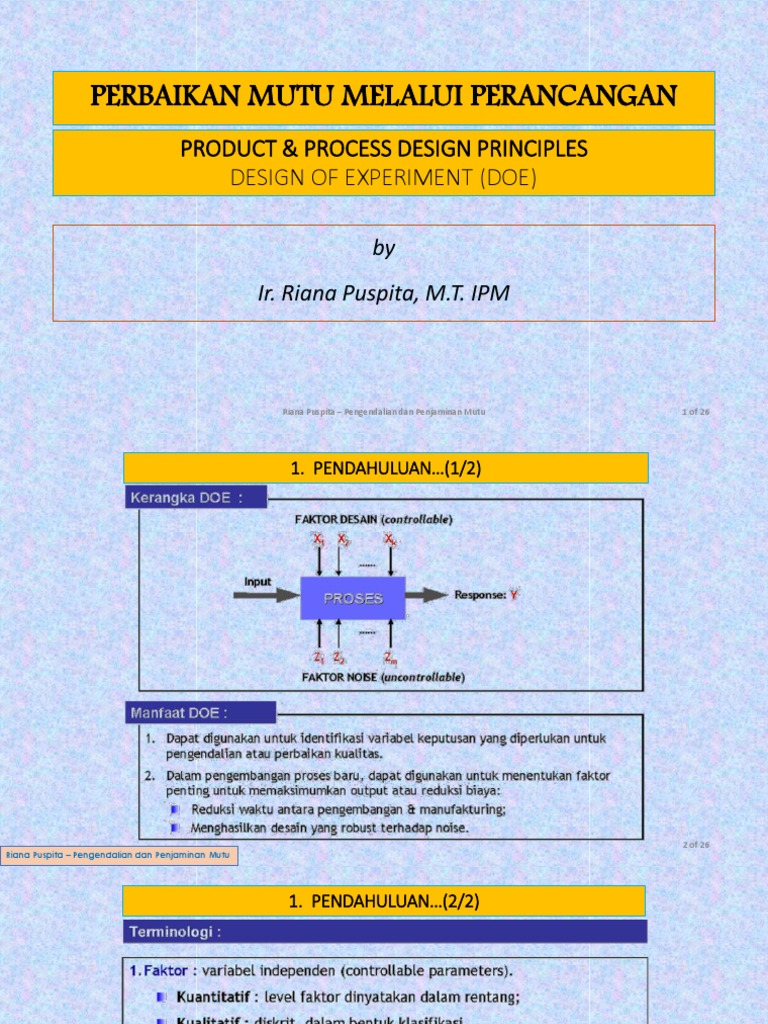Perbaikan Mutu Melalui Perancangan | PDF
