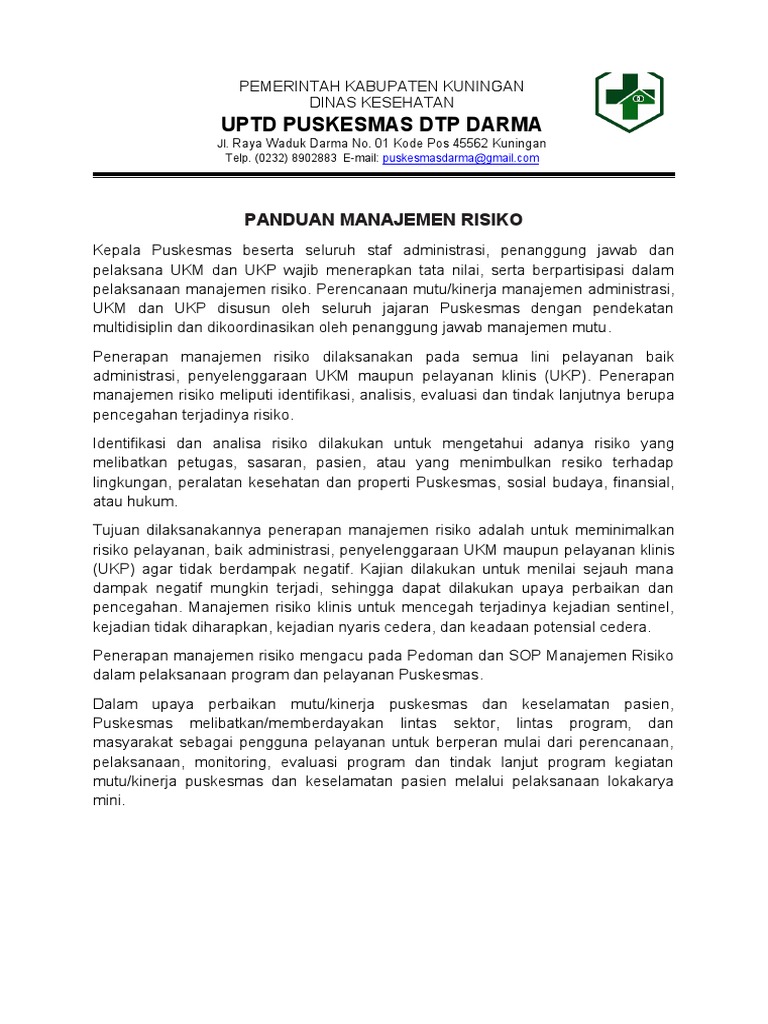 Panduan Manajemen Risiko | PDF | Sains & Matematika