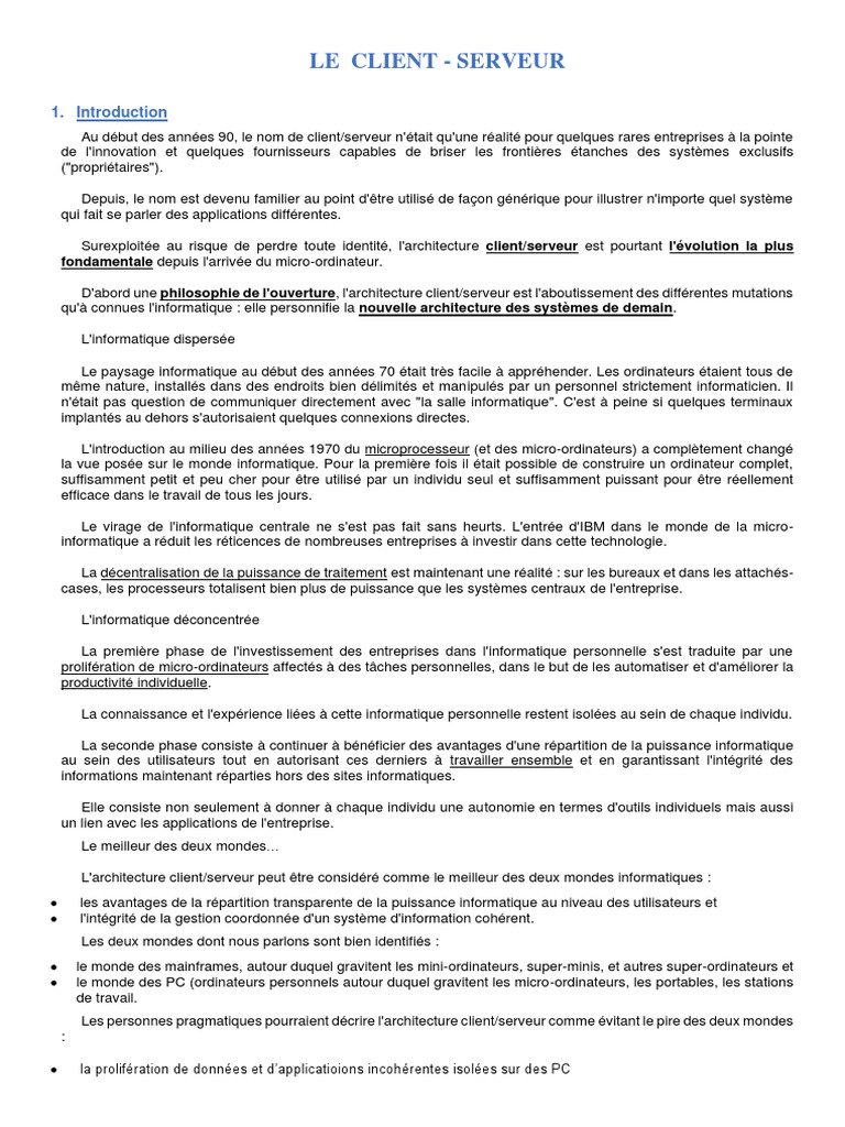 Programmation-Client Serveur | PDF | Client–serveur | Microsoft SQL Server