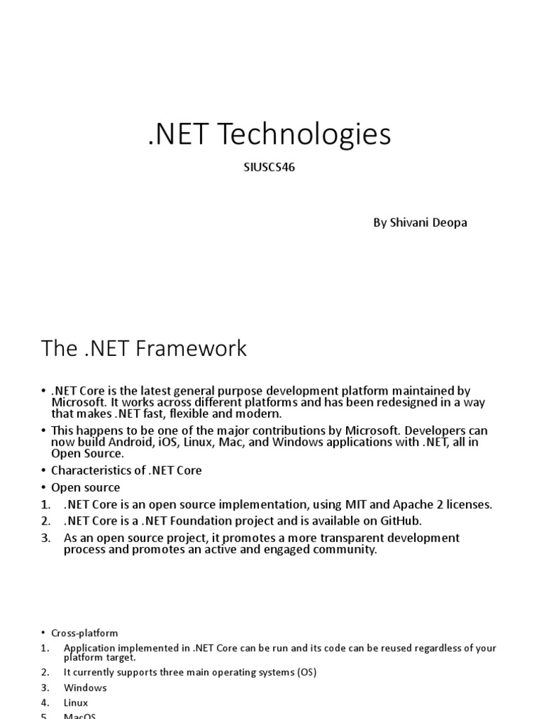 .NET Framework Overview and C# Basics | PDF | Inheritance (Object ...
