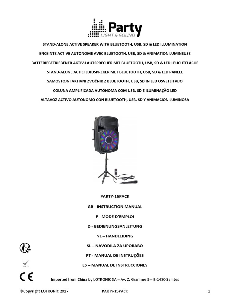 Manual Party Light & Sound Party 15 Pack | PDF | Ac Power Plugs And ...
