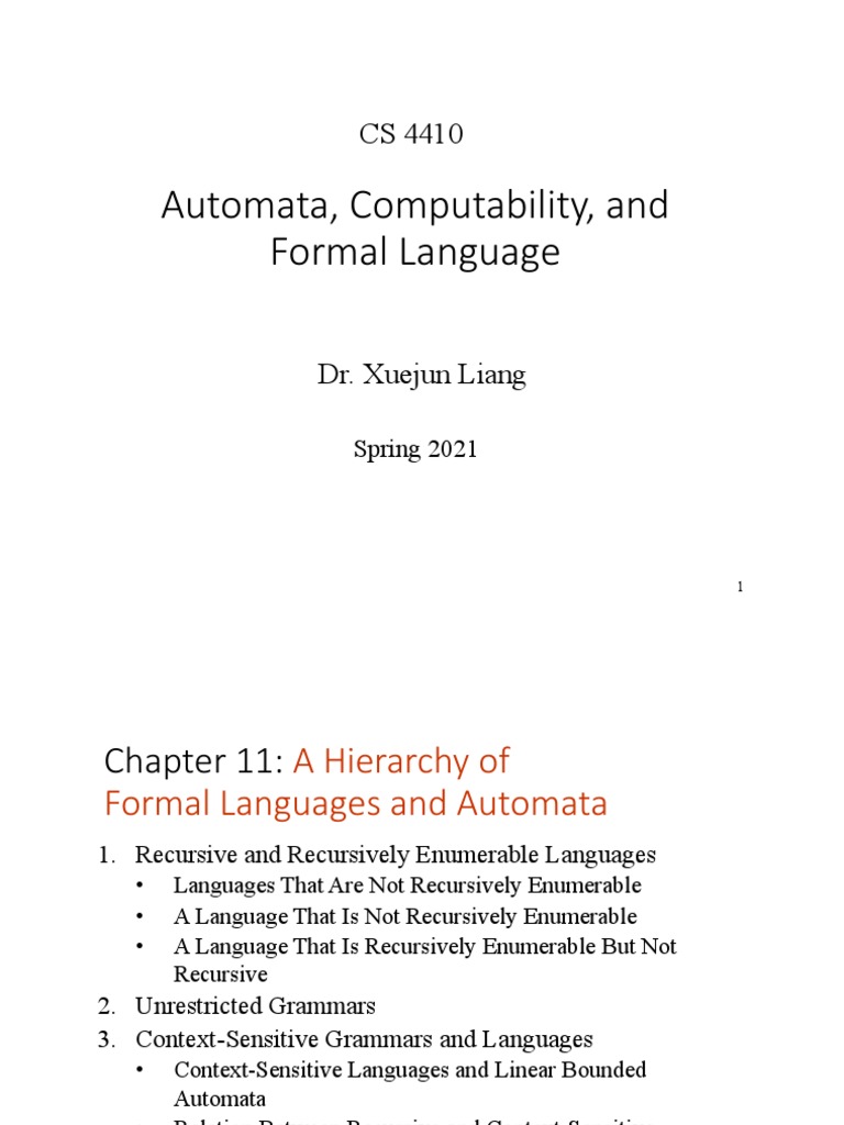 Automata, Computability, and Formal Language: Spring 2021 | PDF | Automata Theory | Computer Science