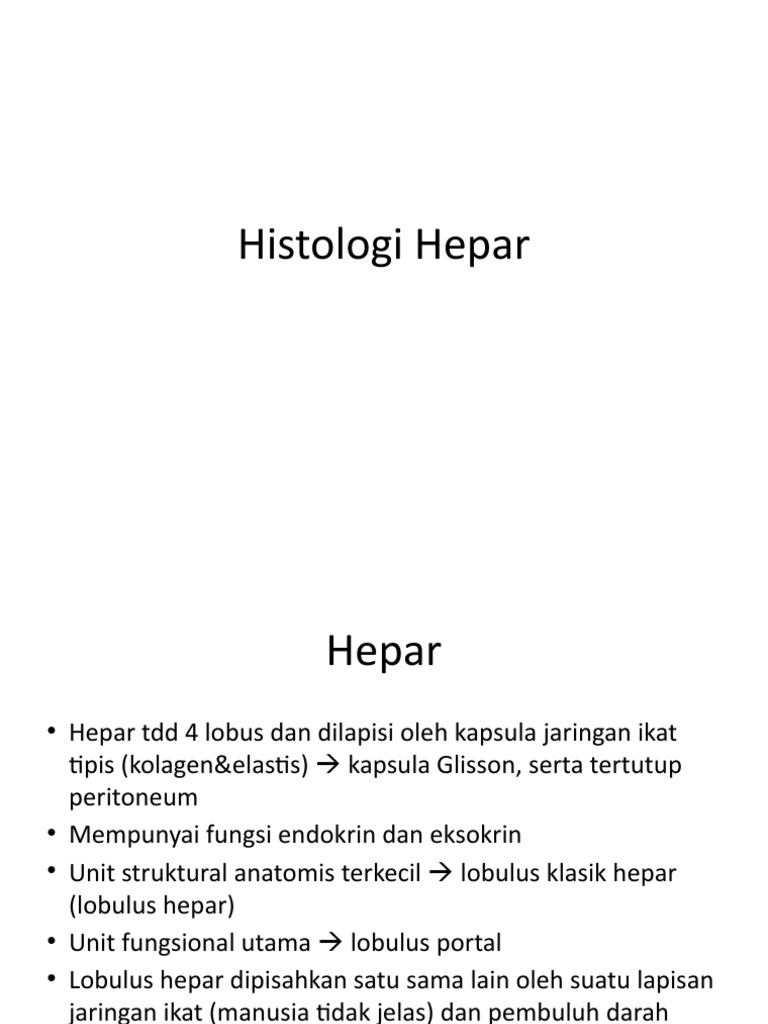 Struktur Histologi Hepar Manusia | PDF | Sains & Matematika