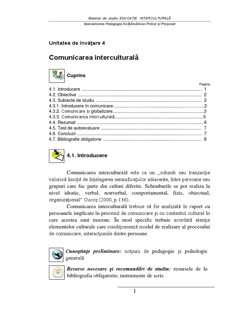 Comunicarea Interculturală | PDF