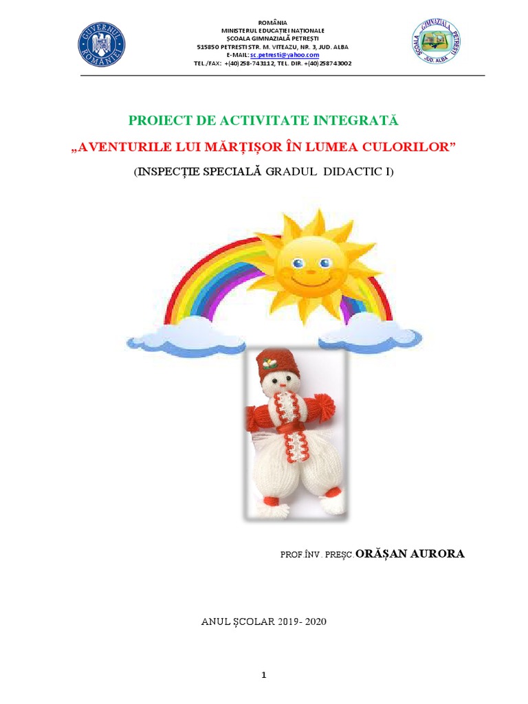 Proiect Gradul 1 Orasan | PDF